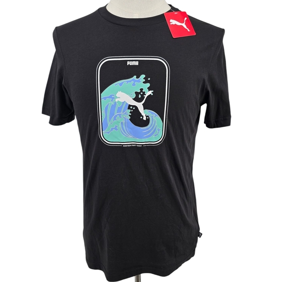 Puma | Shirts | Puma Mens Black Graphic Wave Tshirt Sizes S Xl Xxl Nwt ...